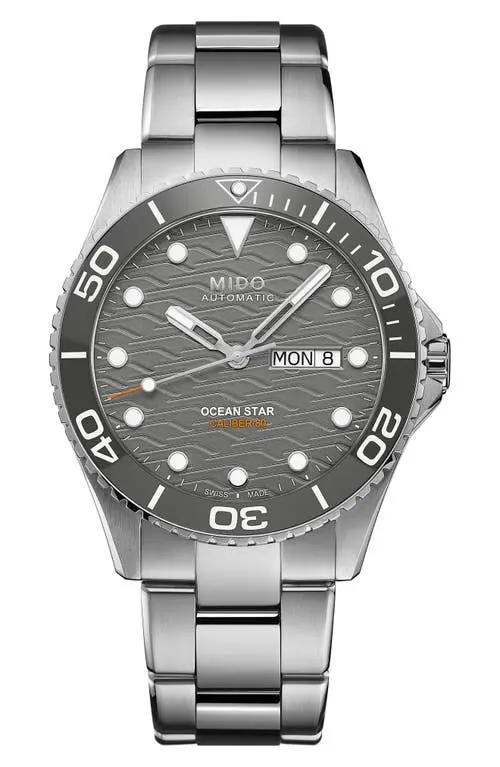 MIDO Ocean Star 200c Bracelet Watch - Silver