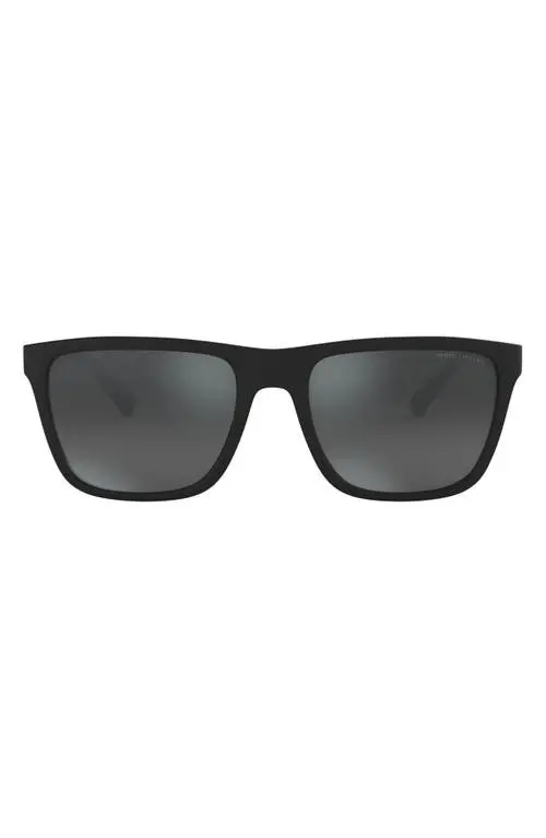 Emporio Armani 57mm Square Sunglasses - Matte Black