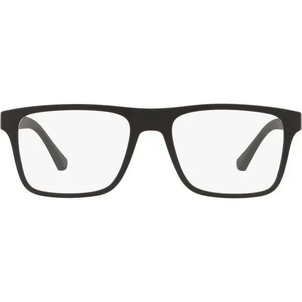 Emporio Armani 54mm Rectangular Eyeglasses - Black