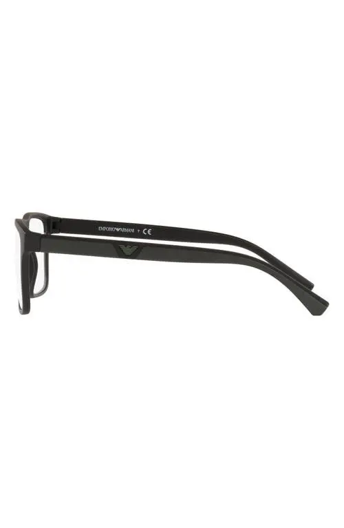 Emporio Armani 54mm Rectangular Eyeglasses