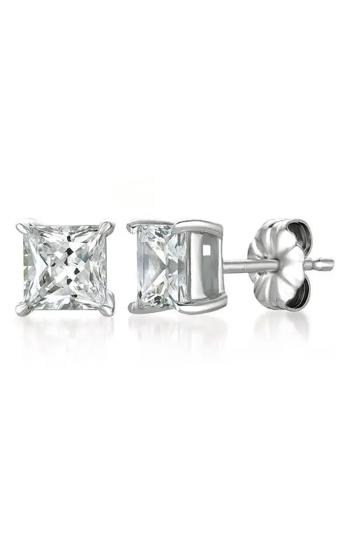CRISLU Cubic Zirconia Stud Earrings - Platinum