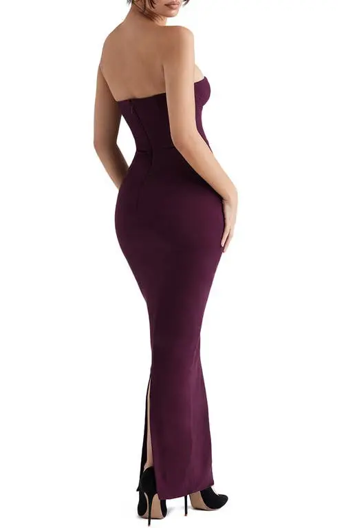 House Of Cb Lucia Strapless Maxi Dress - Grape - 80% Off | Editorialist