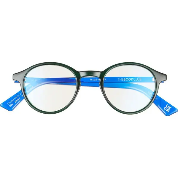 THE BOOK CLUB Blue Light Blocking Round Frame Reading Glasses - Green