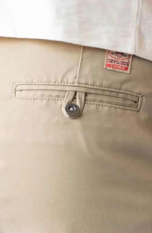 DEVIL-DOG DUNGAREES 7-inch Performance Stretch Chino Shorts - Rugged Tan
