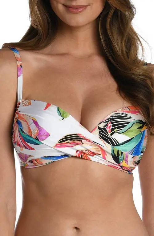 La Blanca Paradise Wrap Bikini Top - Multi