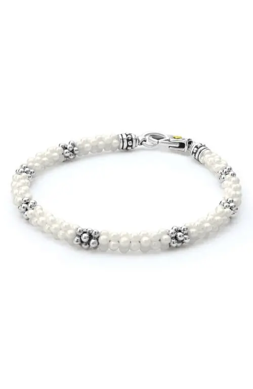 Lagos Caviar Rope Bracelet - White