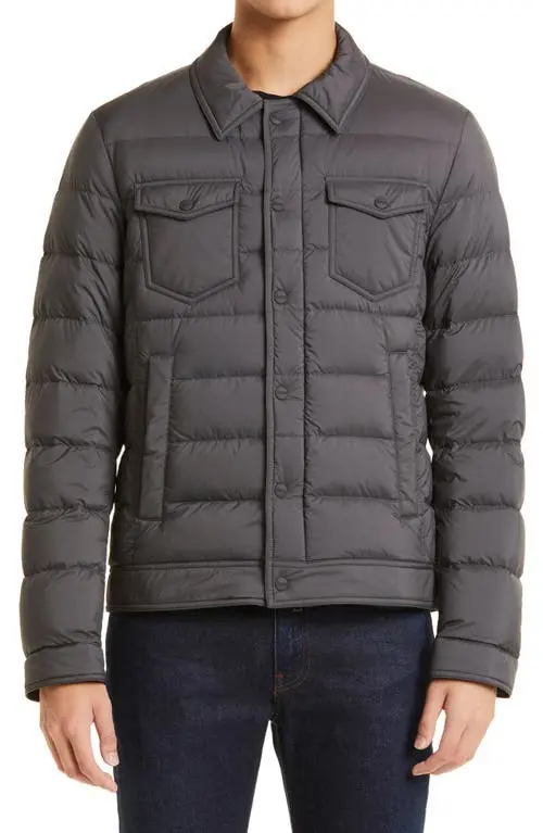 Herno La Denim Quilted Down Jacket - Grey