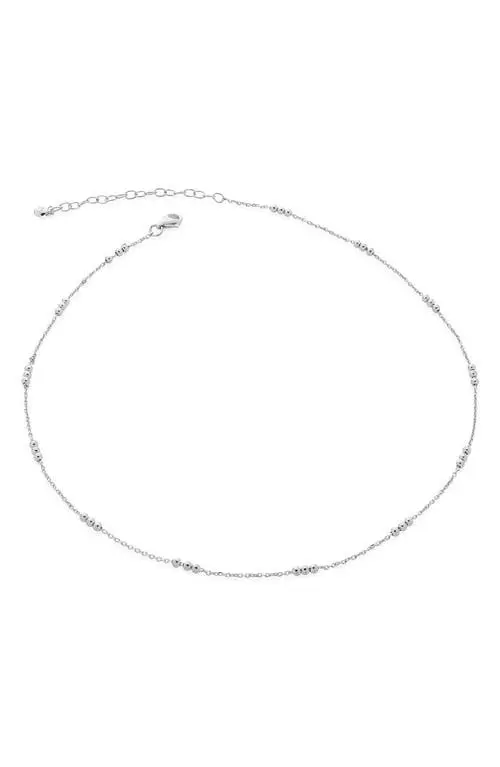 Monica Vinader Triple Beaded Chain Necklace - Silver