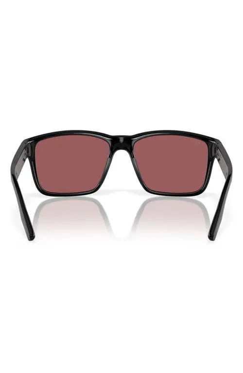 COSTA DEL MAR Polarized Square Sunglasses - Black Gold