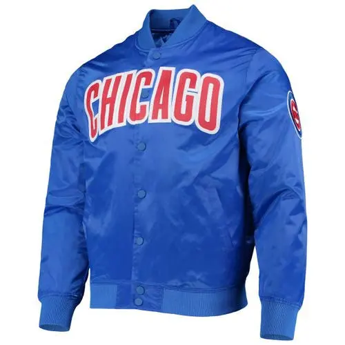 PRO STANDARD Chicago Cubs Wordmark Satin Full-snap Jacket