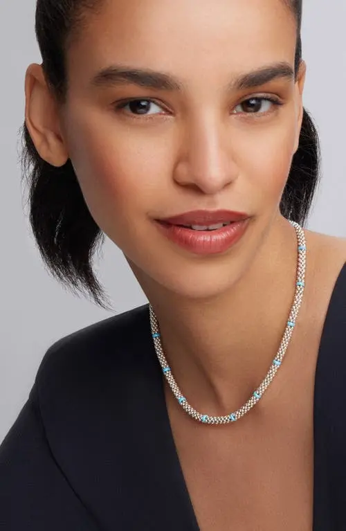 Lagos Blue Caviar Ceramic Collar Necklace