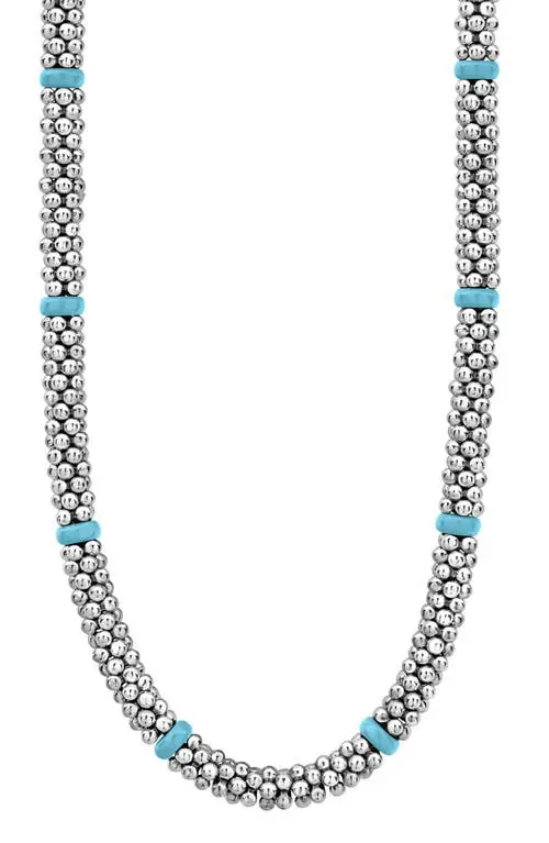 Lagos Blue Caviar Ceramic Collar Necklace