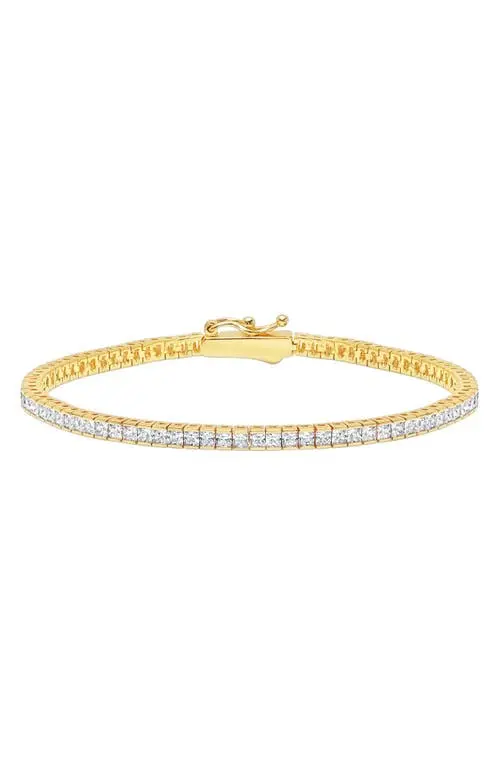 CRISLU Princess Cubic Zirconia Tennis Bracelet - Gold