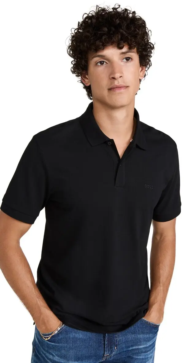 BOSS Regular Fit Polo Shirt - Black
