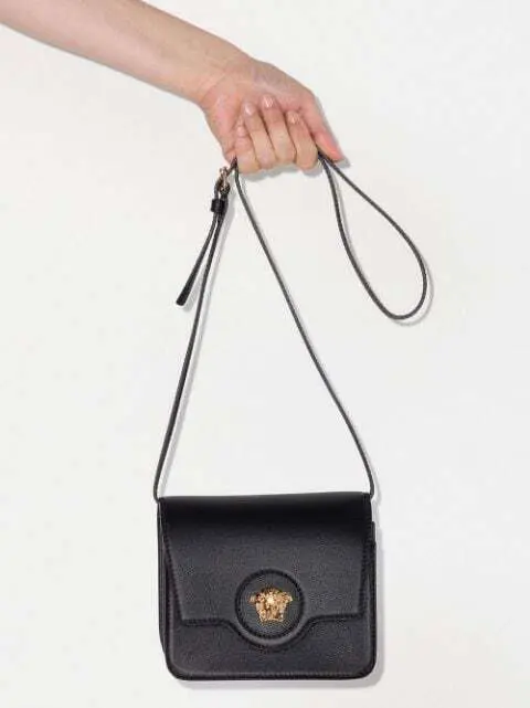 Versace La Medusa Crossbody Bag - 1b00v Nero-oro