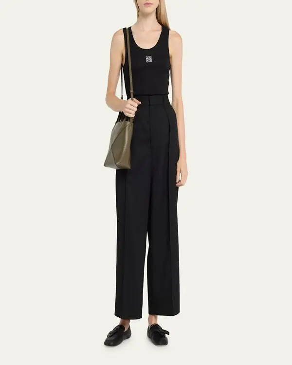 Loewe Puzzle Fold Tote Bag - Dark Khaki Green