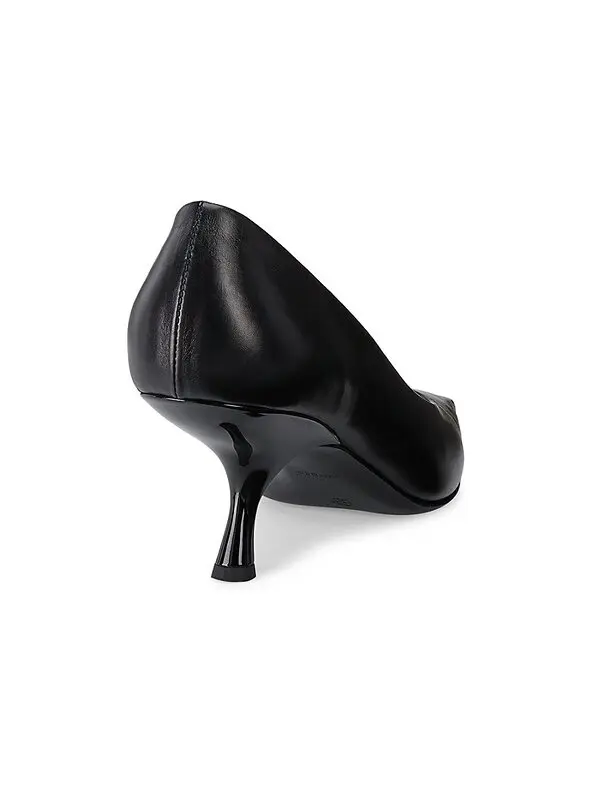THE ROW Leather Kitten-heel Pumps