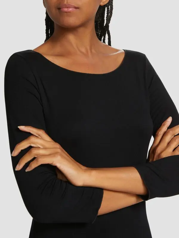 Majestic Filatures Merrow Soft Touch Boatneck Top - Noir