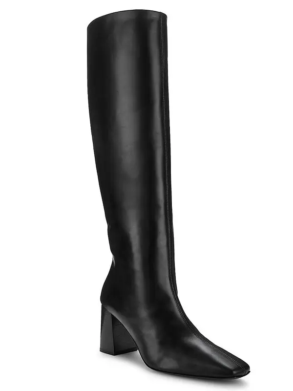THE ROW Square-toe Leather Knee-high Boots Size