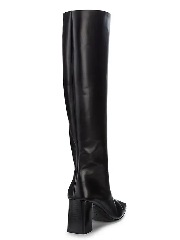 THE ROW Square-toe Leather Knee-high Boots Size