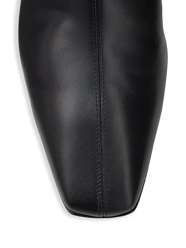 THE ROW Square-toe Leather Knee-high Boots Size