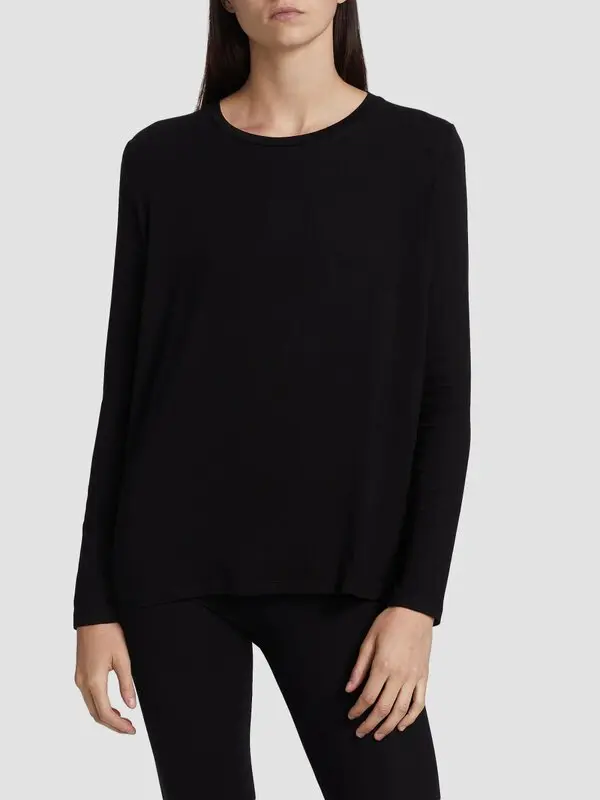 Majestic Filatures Soft Touch Pleated Top