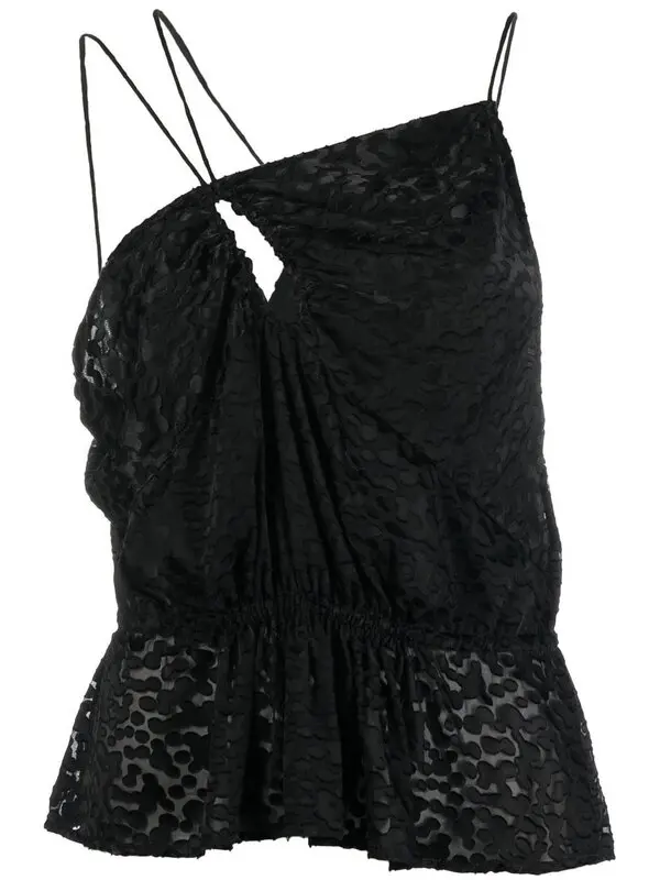 IRO PARIS Asymmetric Leopard-print Vest