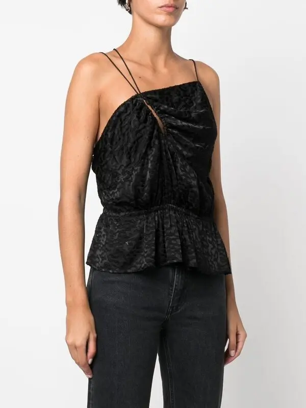 IRO PARIS Asymmetric Leopard-print Vest
