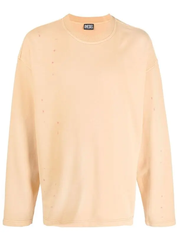 DIESEL® S-almon-e1 Graphic-print Sweatshirt - Orange