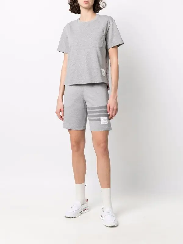 Thom Browne Rwb Tab T-shirt - Grey