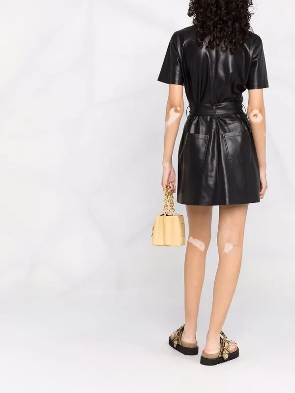 Nanushka Belted Mini Shirt Dress