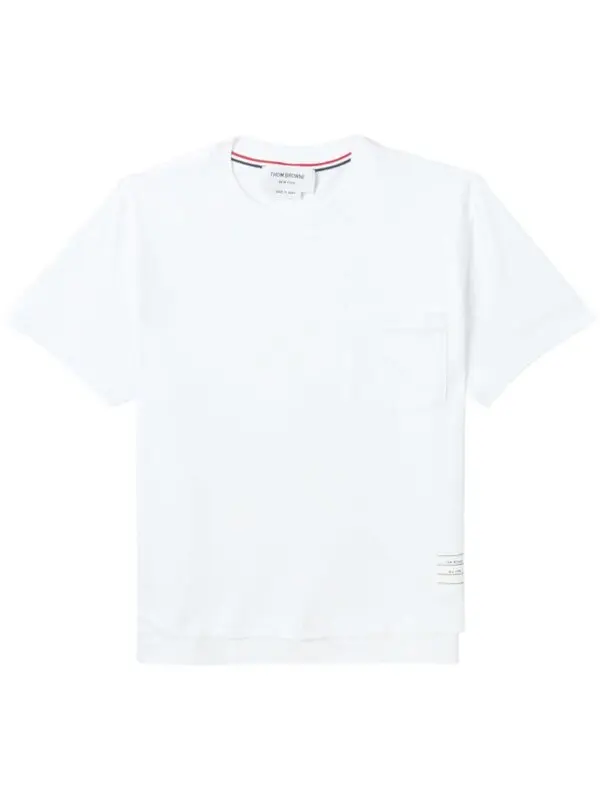 Thom Browne Jersey Boxy Fit Pocket Tee - White