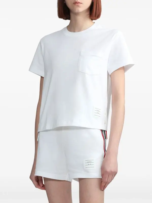 Thom Browne Jersey Boxy Fit Pocket Tee - White