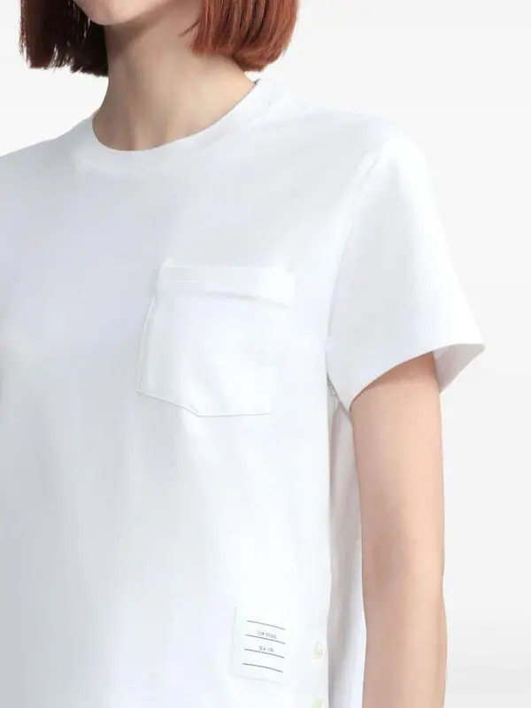 Thom Browne Jersey Boxy Fit Pocket Tee - White