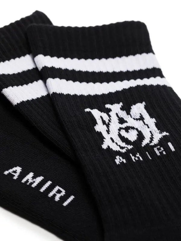 Amiri Monogram Motif Crew Socks