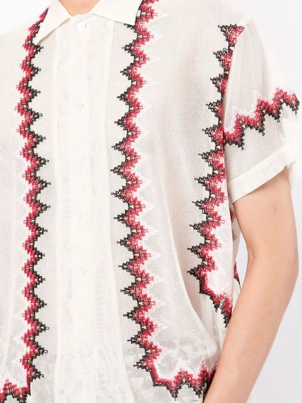 BODE Zigzag-embroidered Shirt