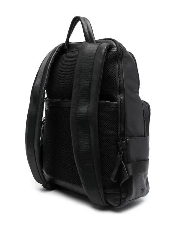 PIQUADRO Debossed-logo Leather Backpack