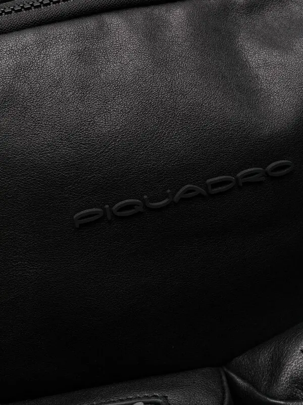 PIQUADRO Debossed-logo Leather Backpack