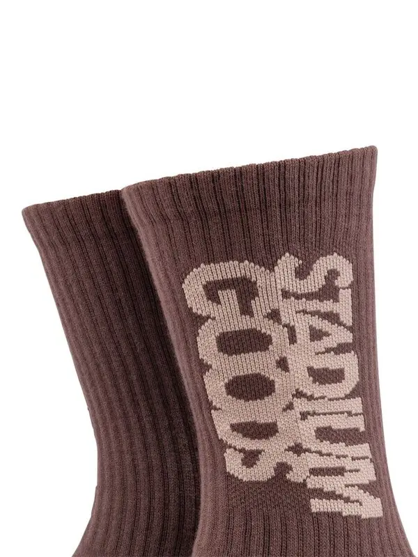 STADIUM GOODS Logo Crew Socks - Brown