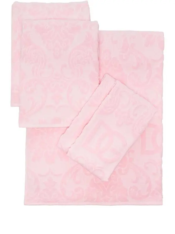 Dolce & Gabbana Terry Cotton Towels - Pink