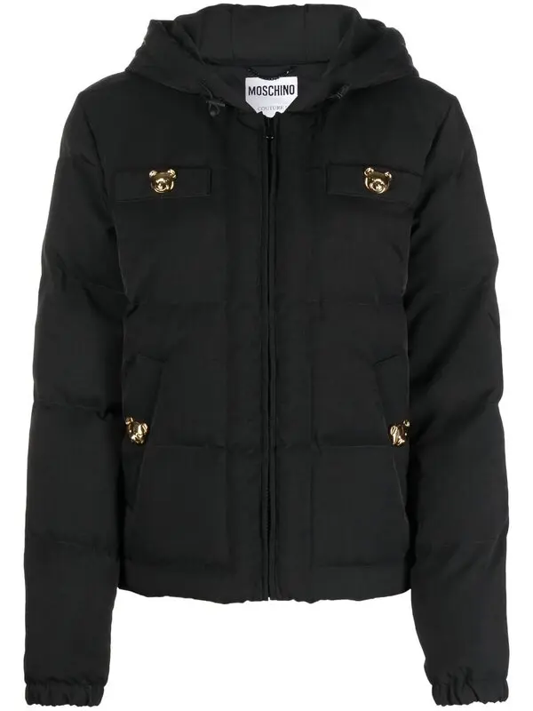 Moschino Teddy Button-detail Padded Jacket