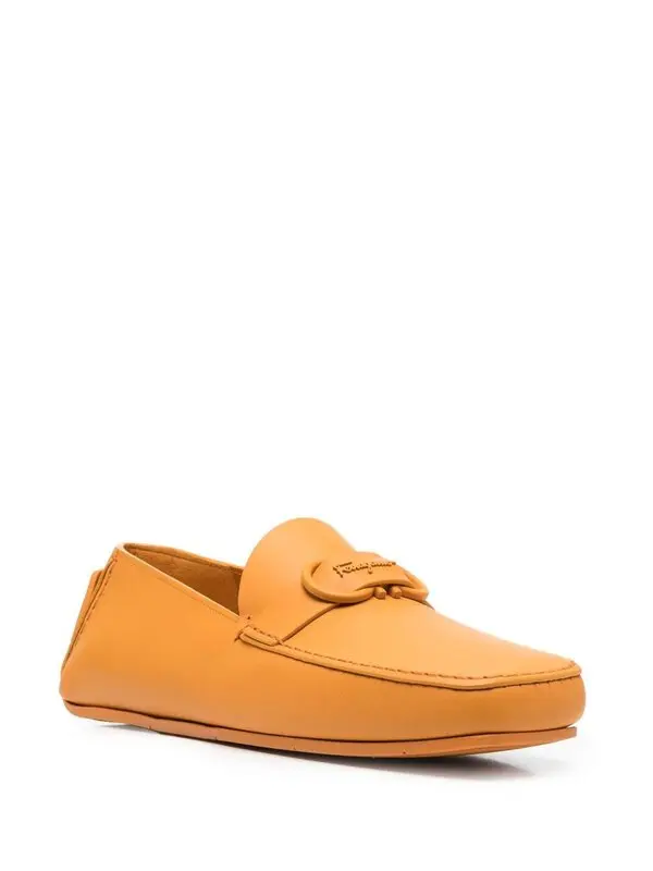 FERRAGAMO Palinuro Slip-on Loafers - Orange