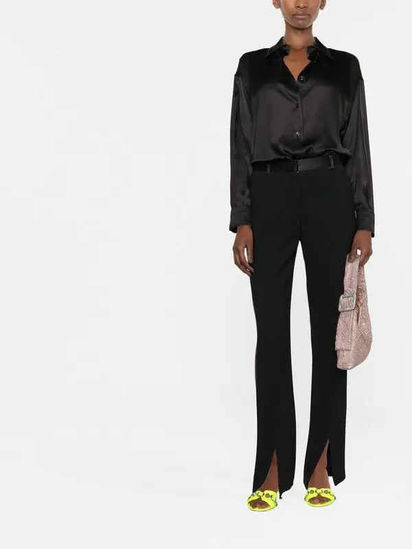 TOM FORD Pointed-collar Button-up Shirt - Black
