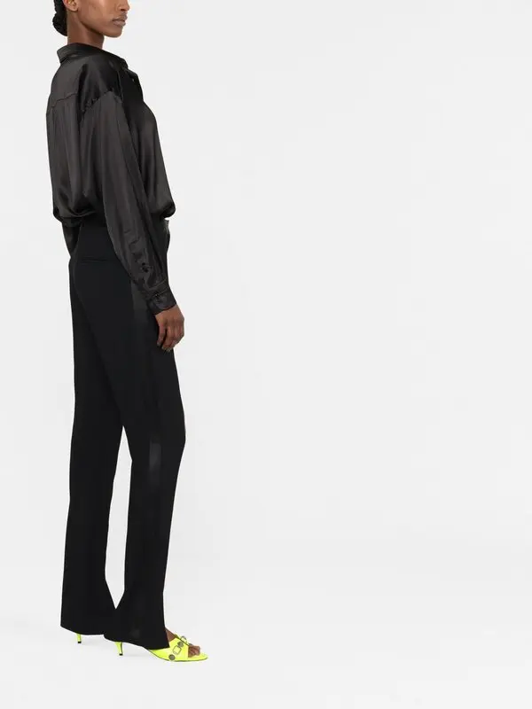 TOM FORD Pointed-collar Button-up Shirt - Black