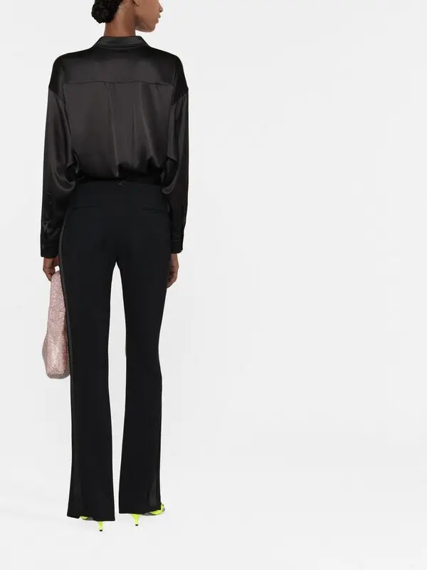 TOM FORD Pointed-collar Button-up Shirt - Black