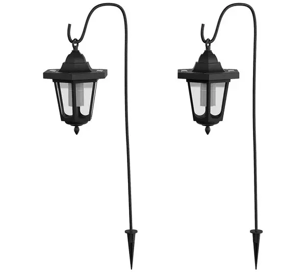 HASTINGS HOME Hanging Solar Coach Lights With H Anging Hooks - One-color