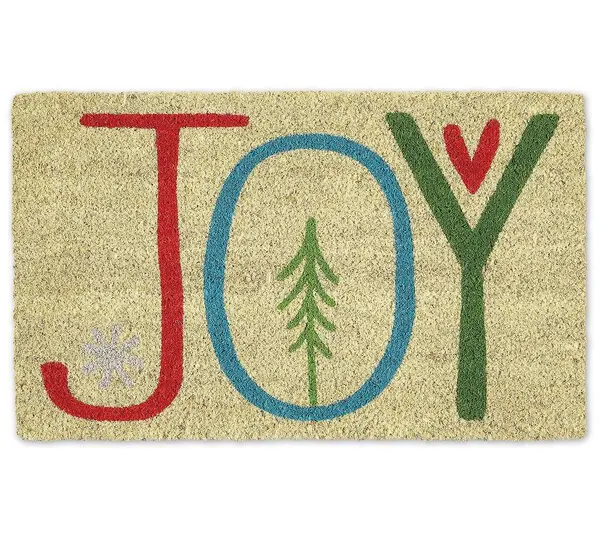 DESIGN IMPORTS Dii Joy Natural Coir Doormat W/ Non-slip Back - One-color