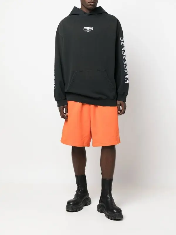 Balenciaga Logo-embroidered Track Shorts