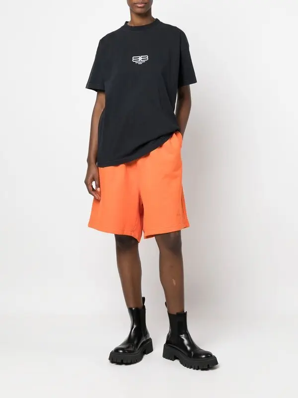 Balenciaga Logo-embroidered Track Shorts