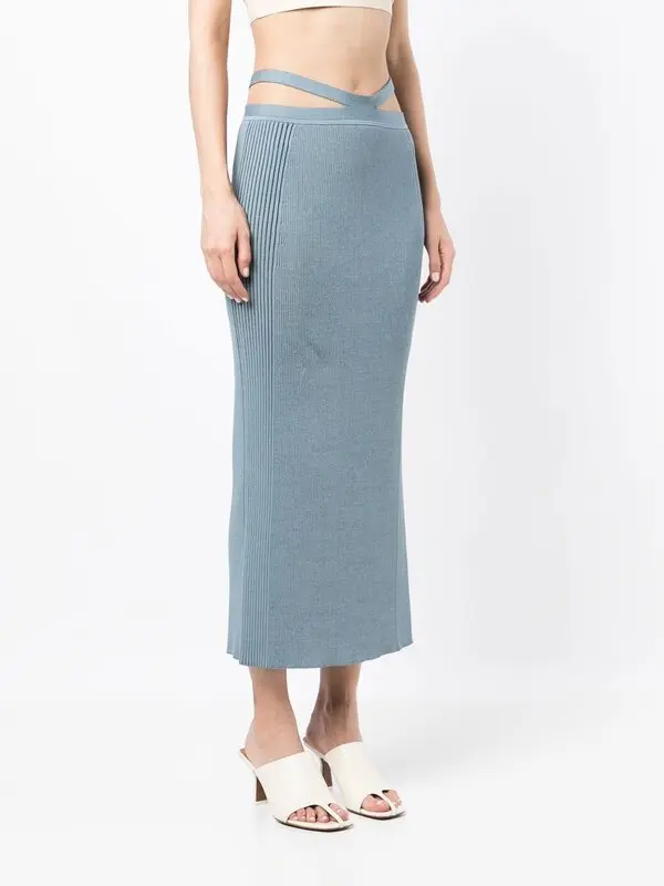 Simkhai Ribbed Midi Skirt